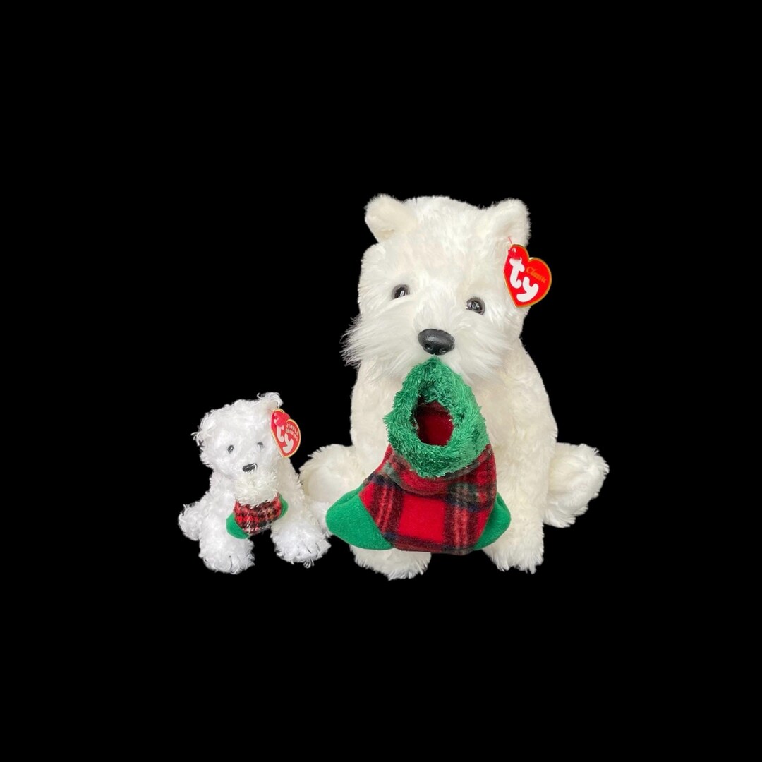 TY "presents" the Dog Holding a Christmas Stocking // the Classics ...