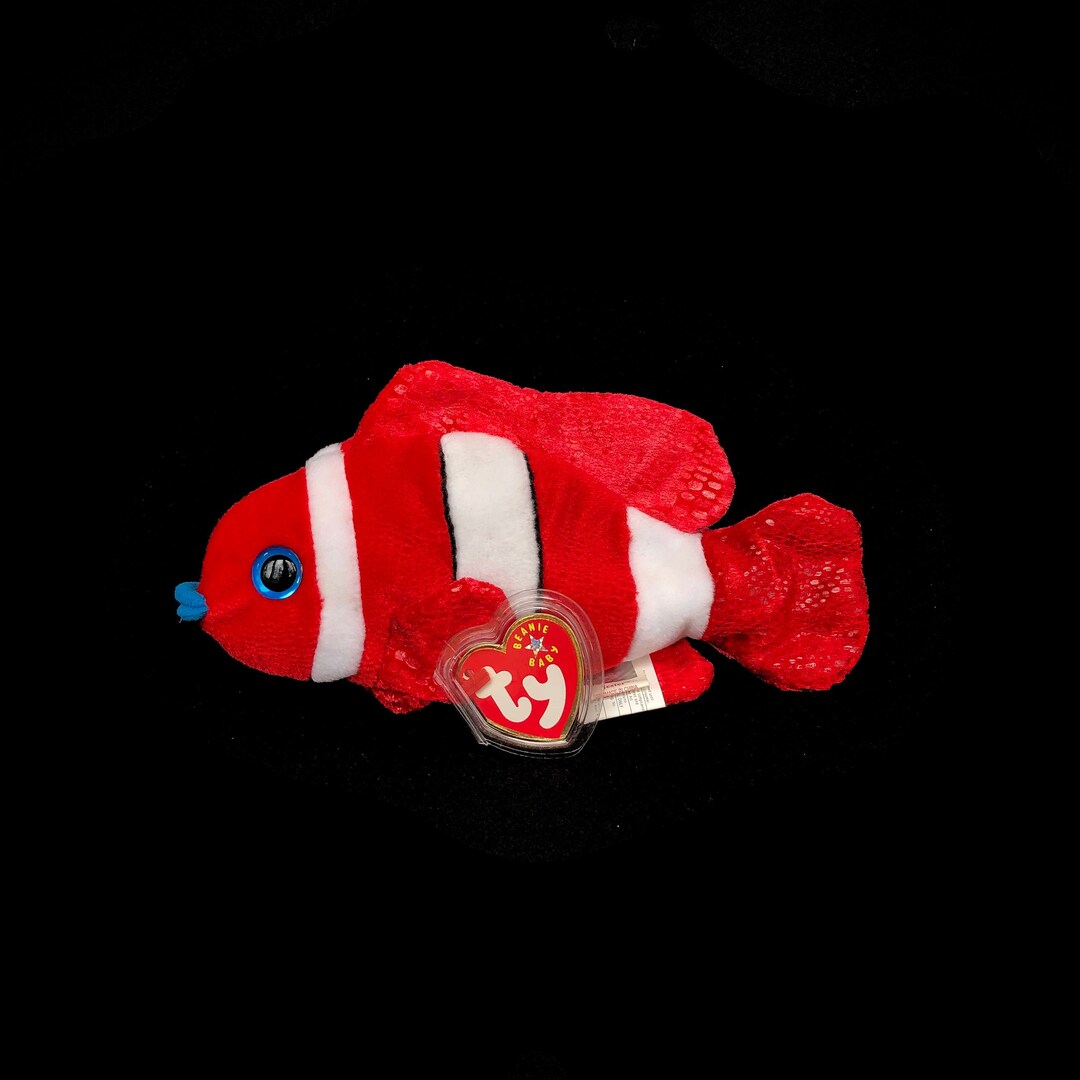 Vintage TY "jester" the Clownfish (2000) Beanie Baby - Etsy