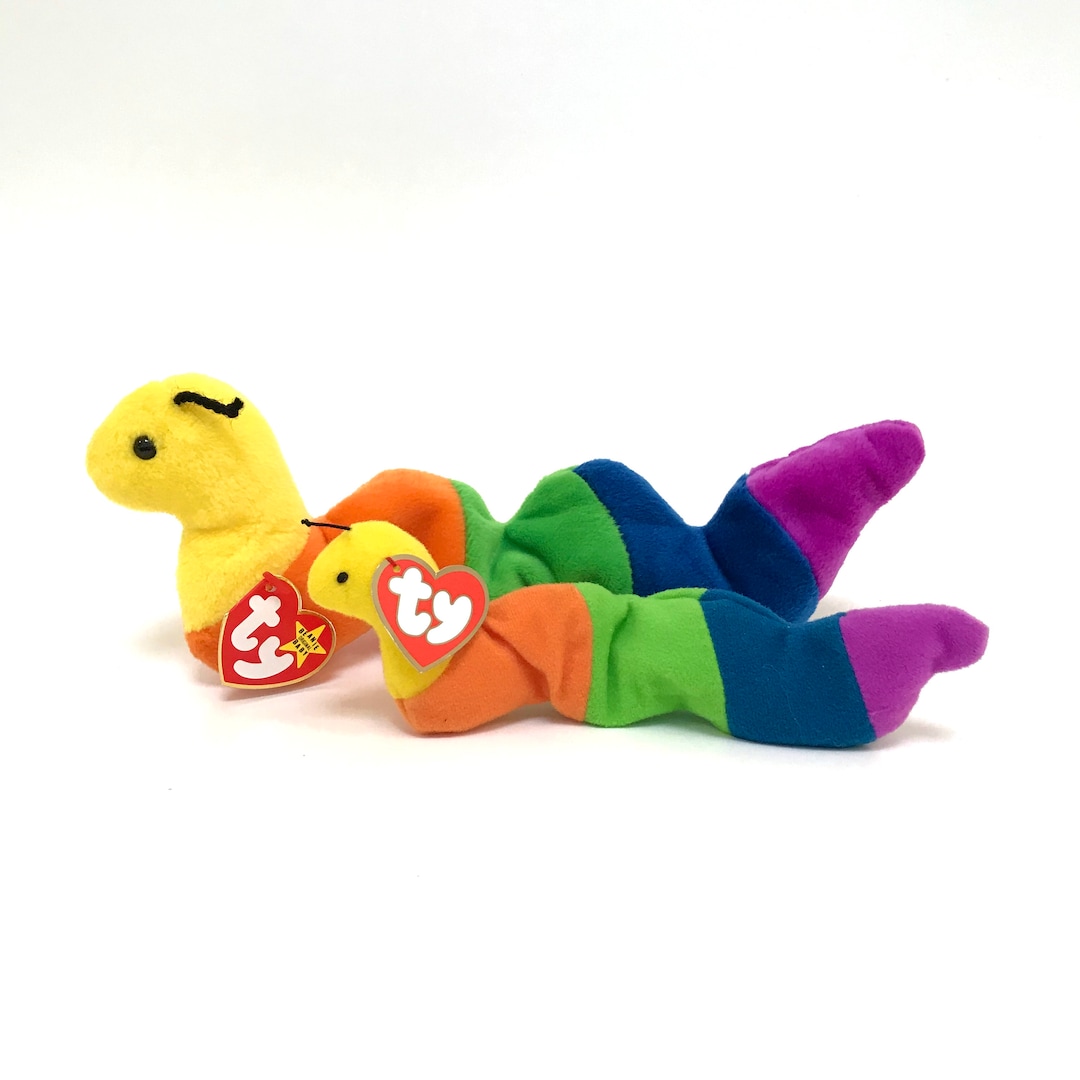 Vintage TY "inch" the Rainbow Inchworm (1995) Beanie Baby - Etsy