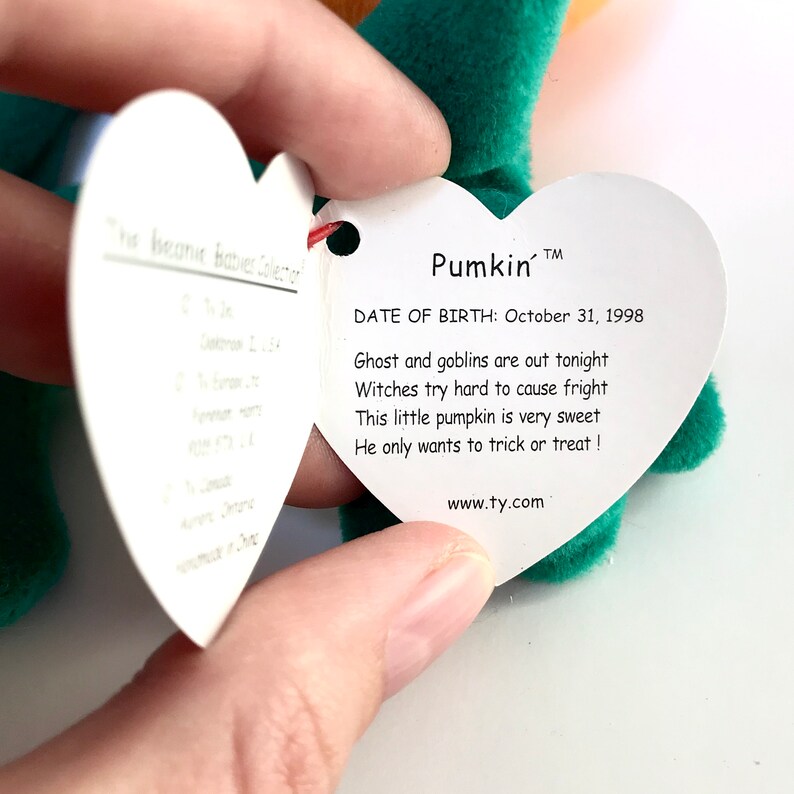 Vintage TY "pumkin'" the Pumpkin (1998) Beanie Baby - Etsy