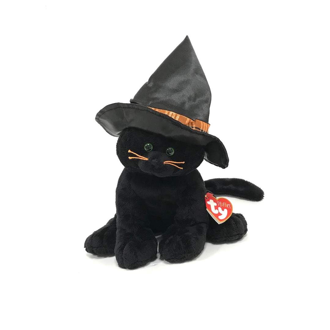 TY "merlin" the Black Cat // the Pluffies Collection - Etsy