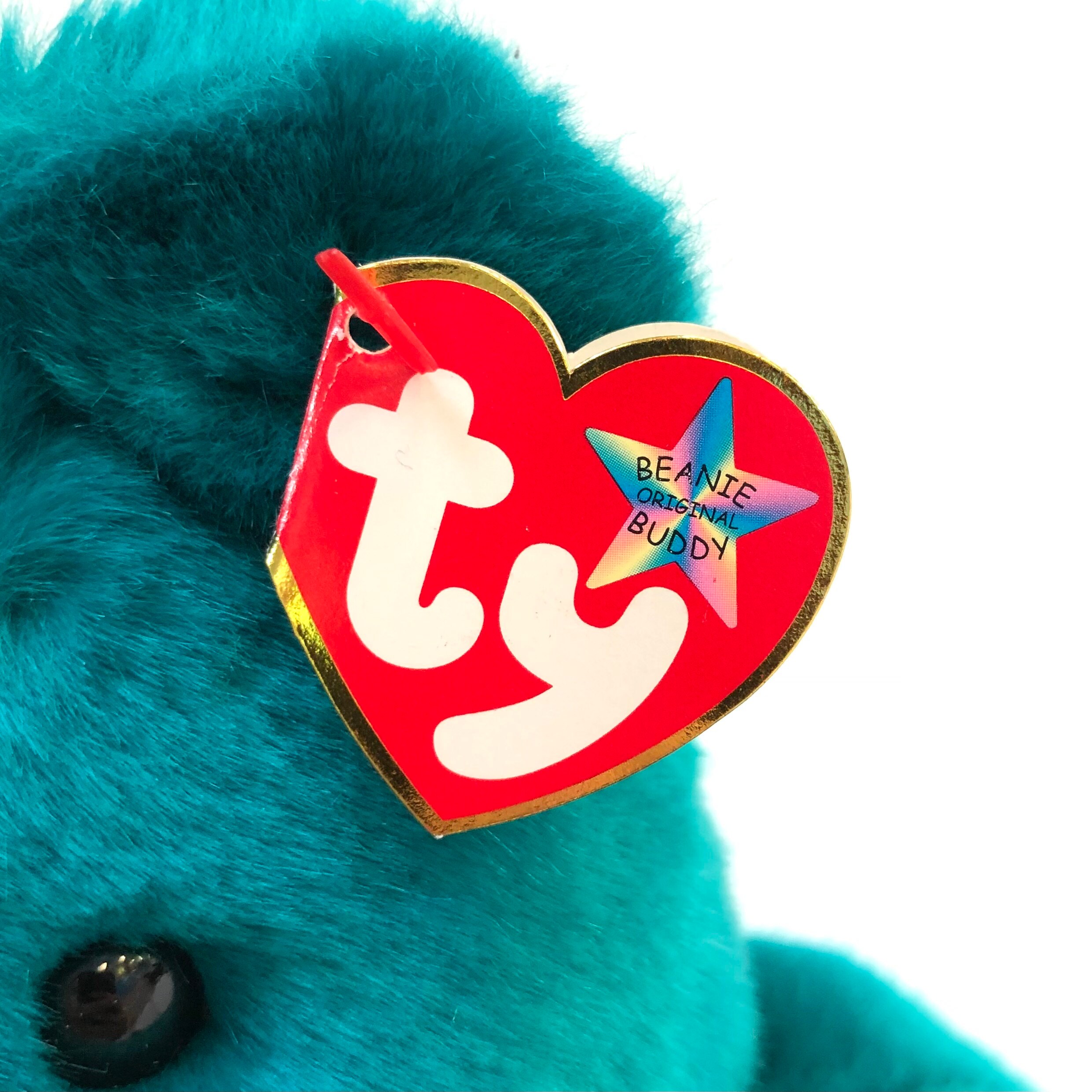 Vintage TY "teddy" the Teal Bear (2000) Beanie Buddy - Etsy