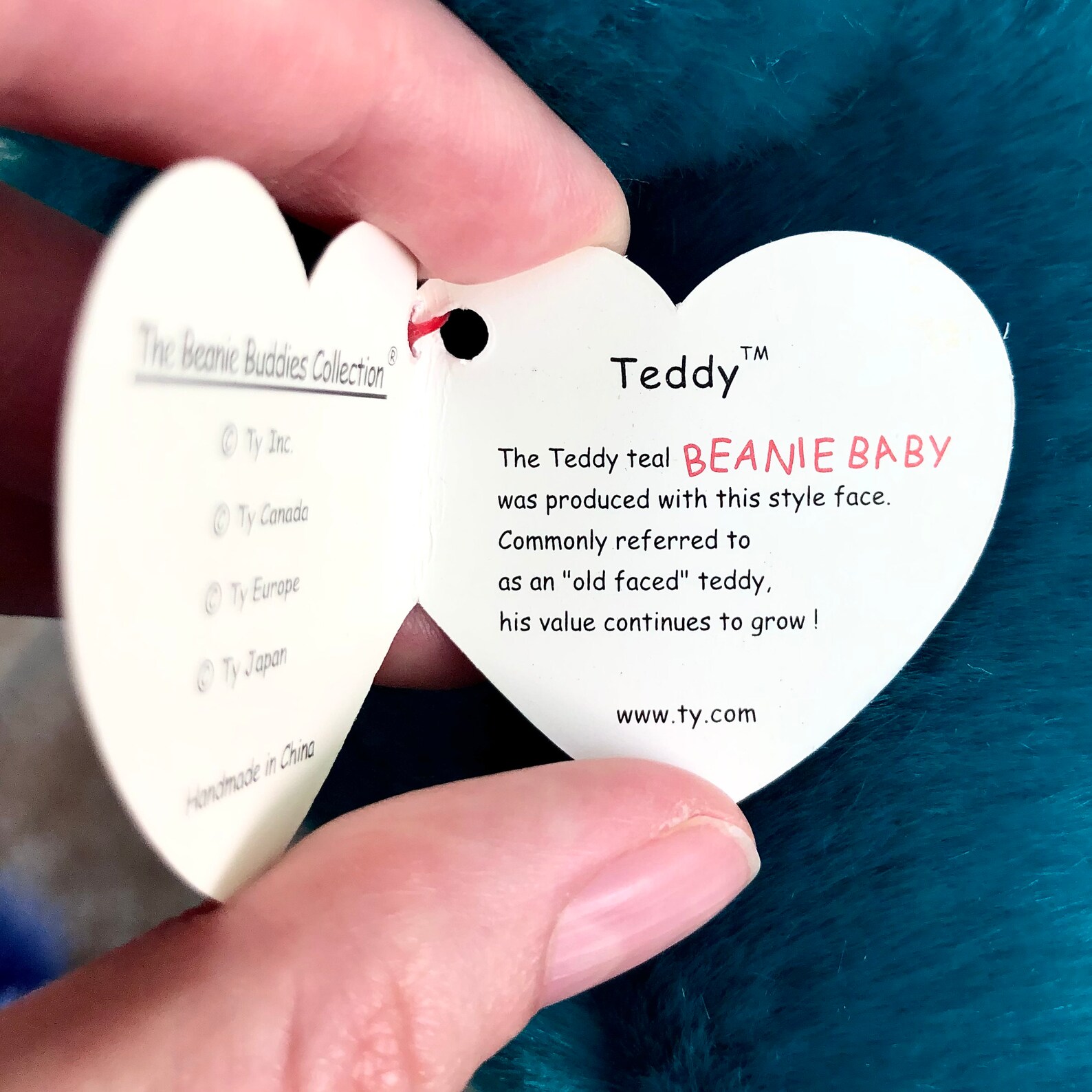 Vintage TY "teddy" the Teal Bear (2000) Beanie Buddy - Etsy