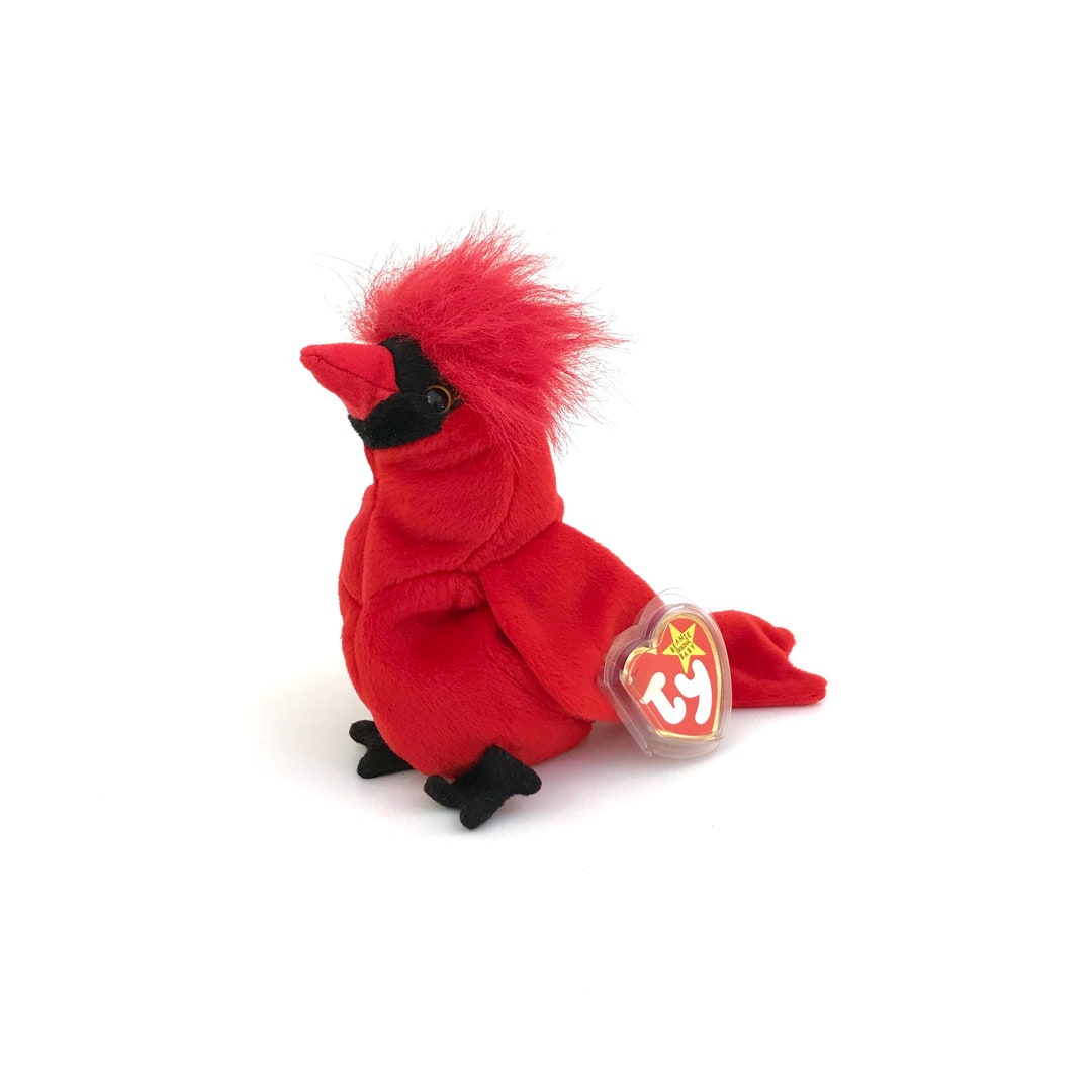 Vintage TY "mac" the Cardinal (1998) Beanie Baby - Etsy