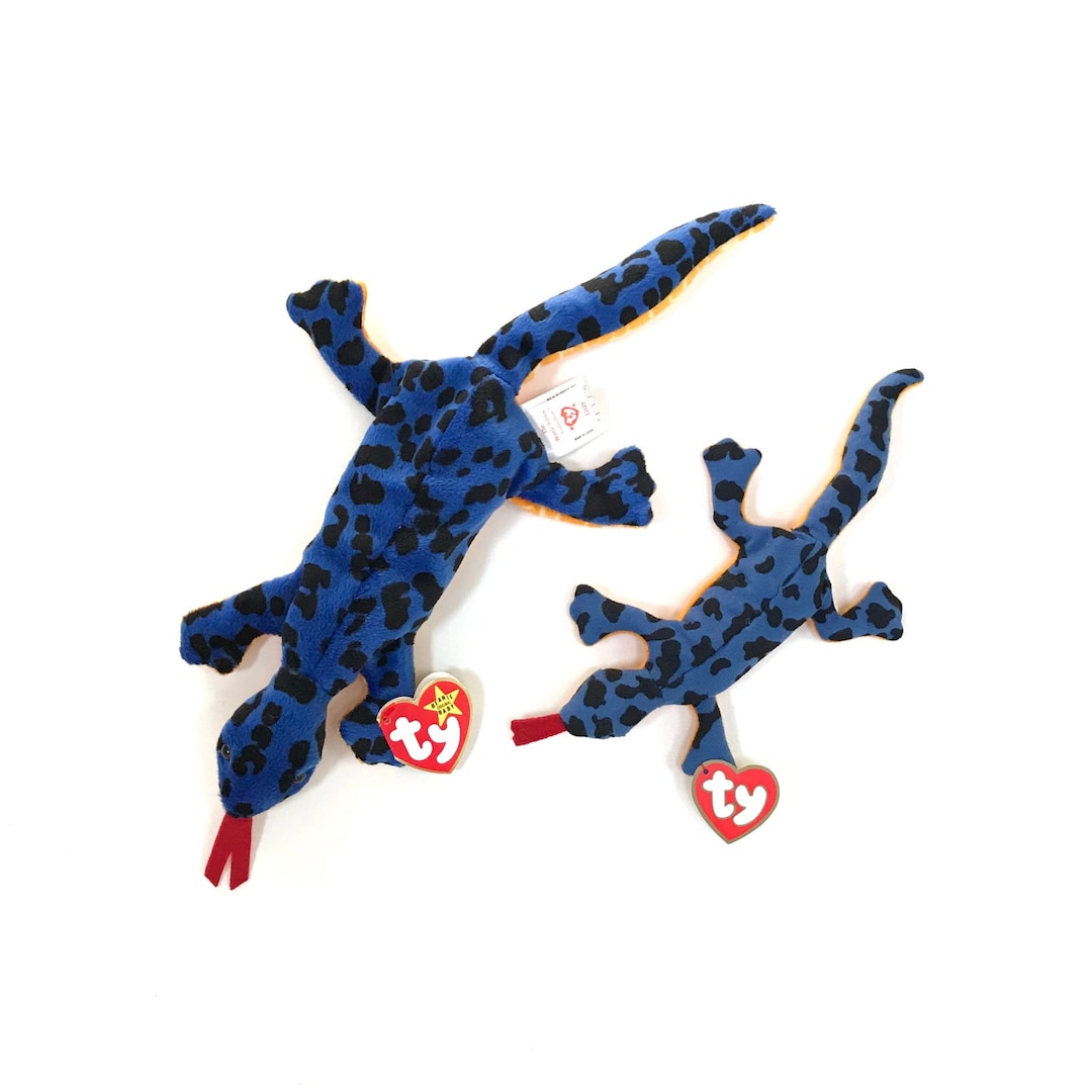 Vintage TY "lizzy" the Lizard (1995) Beanie Baby - Etsy