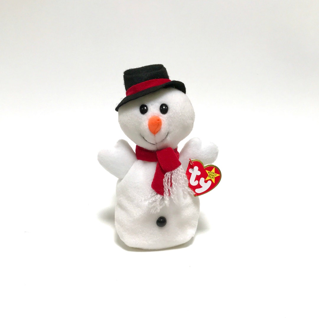 Vintage TY "snowball" the Snowman (1996) Beanie Baby - Etsy