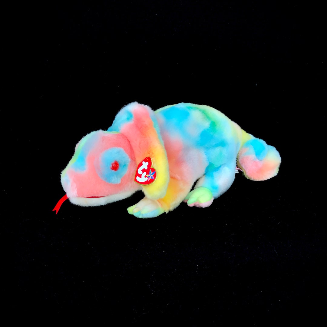 Vintage TY rainbow the Chameleon 1999 Beanie Buddy - Etsy