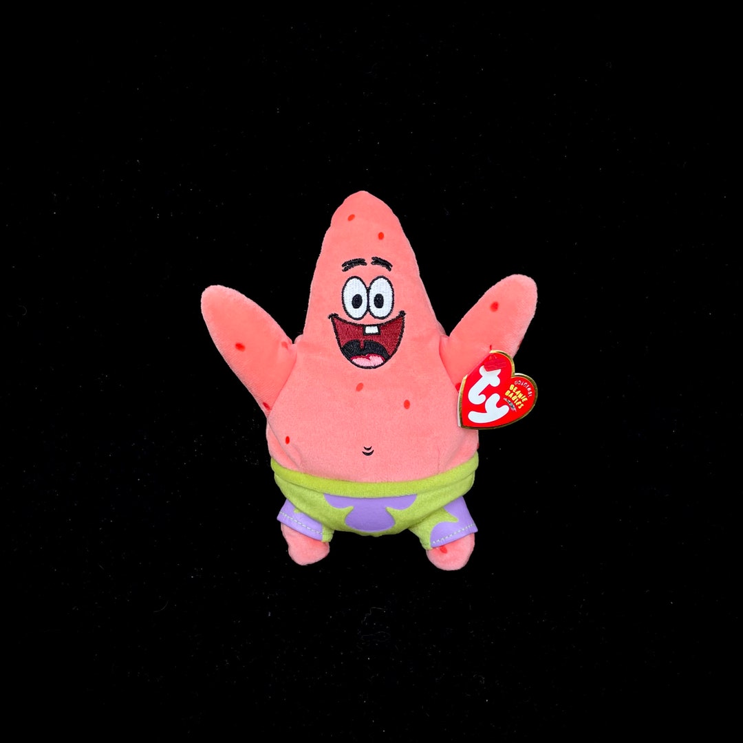 Vintage TY "patrick Star" From Spongebob Squarepants (2004) Beanie Baby ...