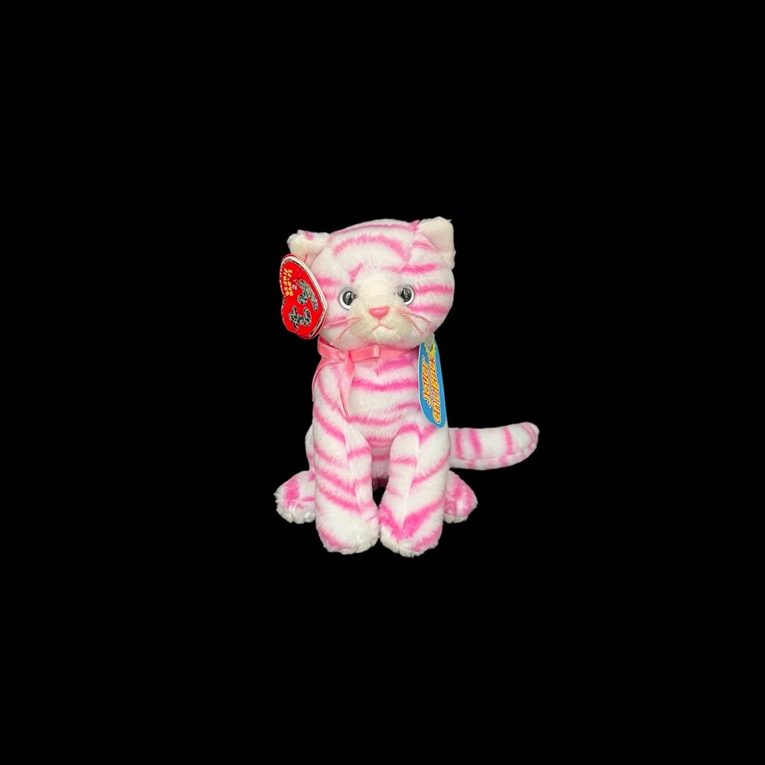TY "purry" the Pink Cat // Beanie Baby 2.0 - Etsy