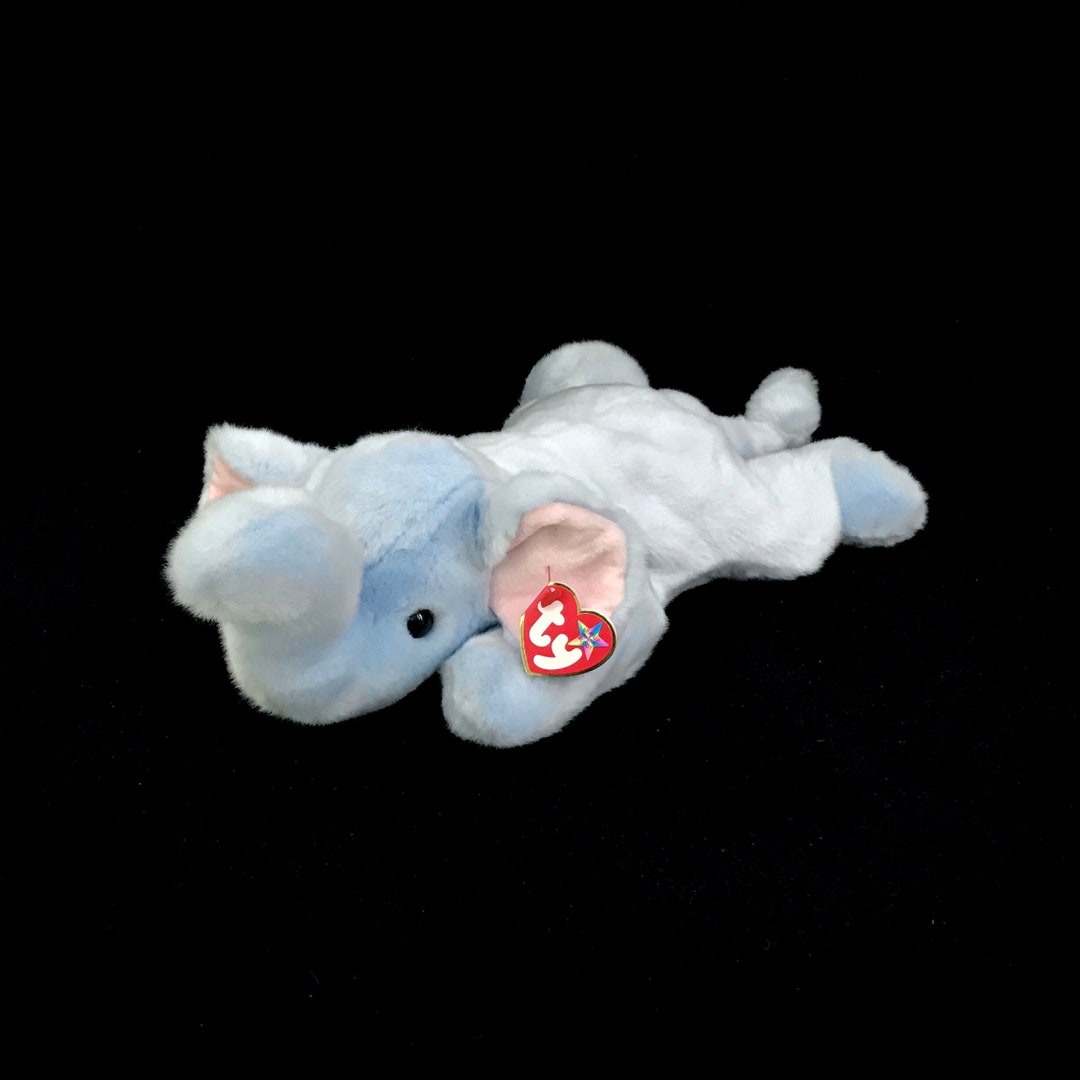 Vintage TY "peanut" the Light Blue Elephant (1999) Beanie Buddy - Etsy
