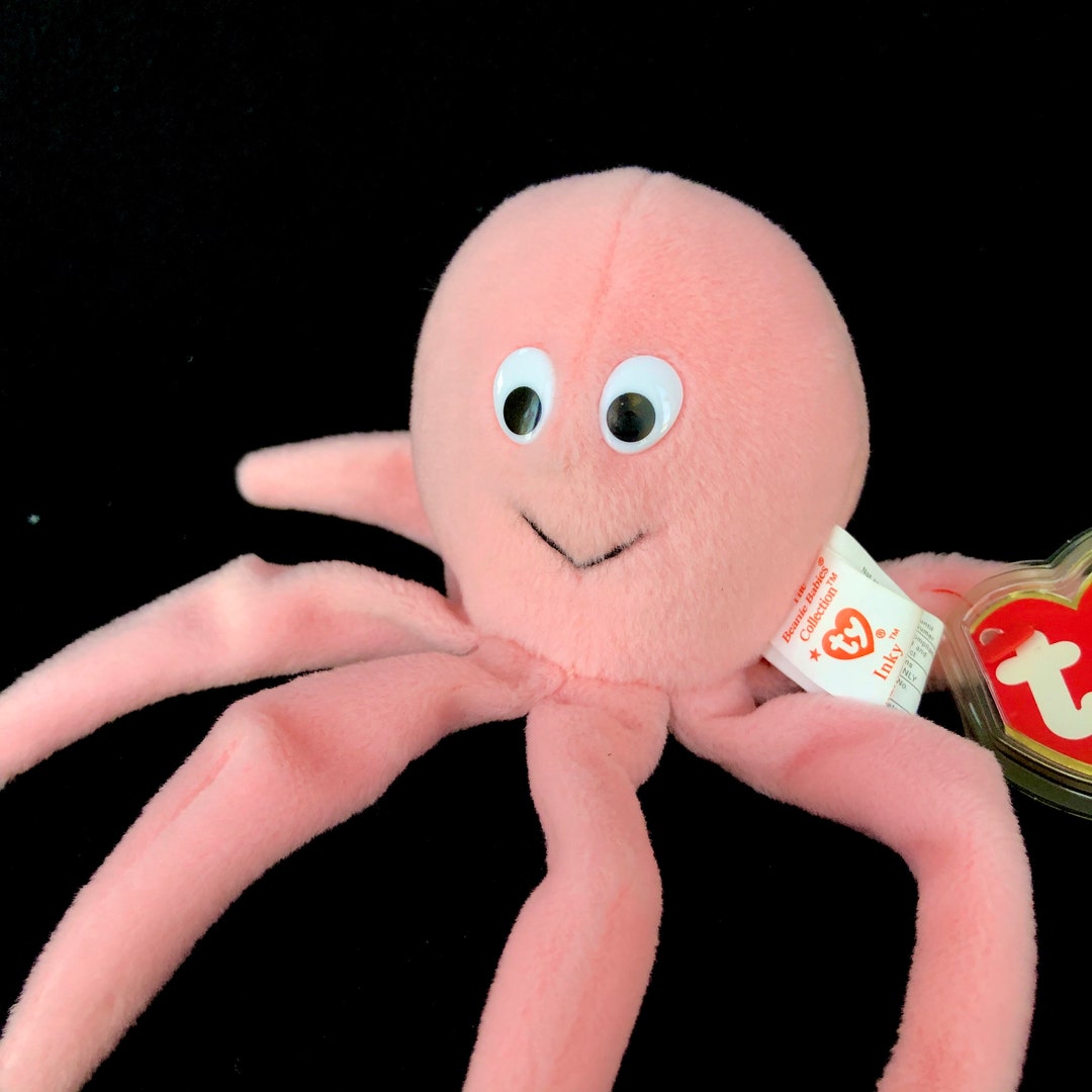 Vintage TY "inky" the Octopus (1994) Beanie Baby - Etsy
