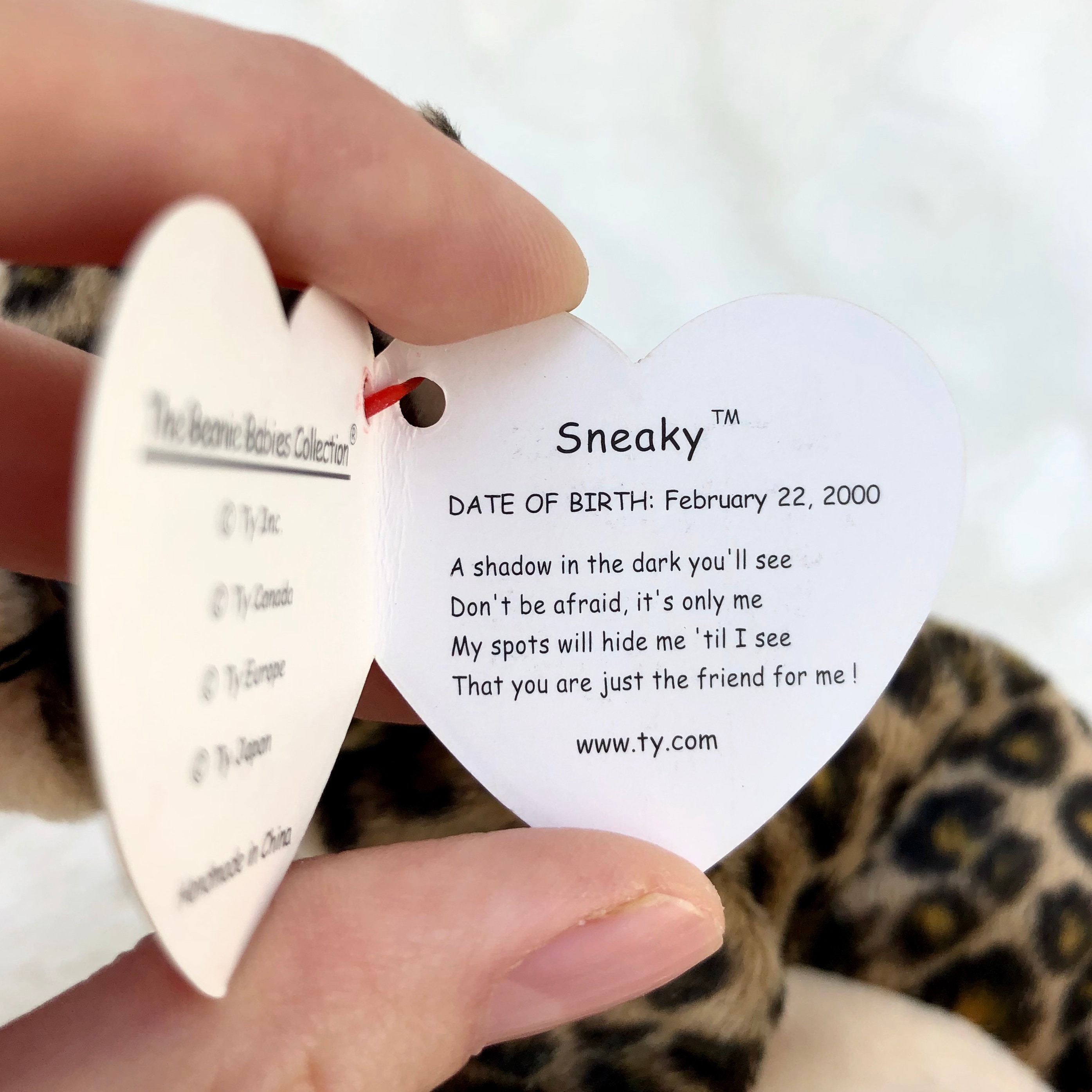 TY Sneaky the Leopard 2000 Beanie Baby | Etsy