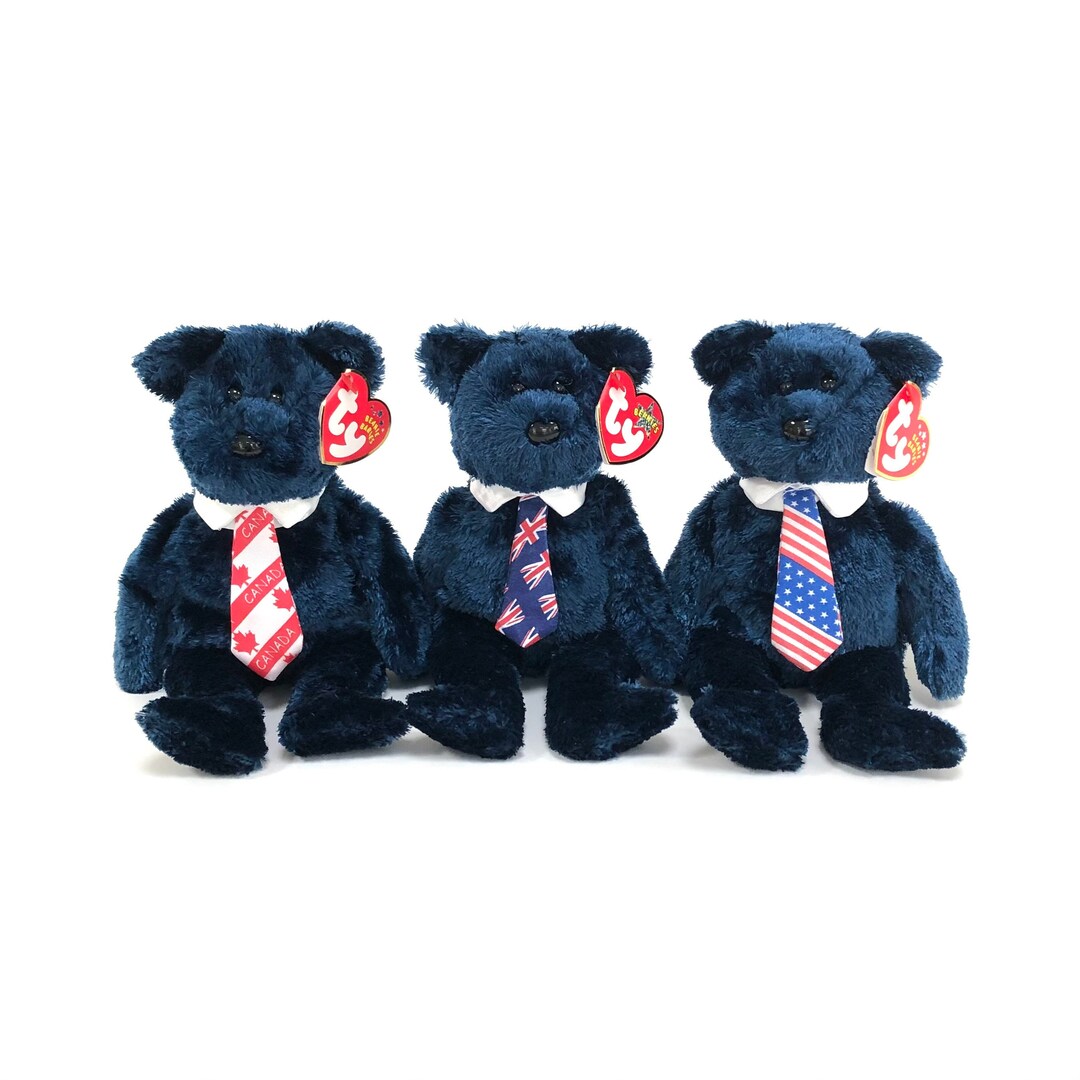 Vintage TY pops the Bear 2001 Beanie Baby // Wearing Canada, UK, or USA ...