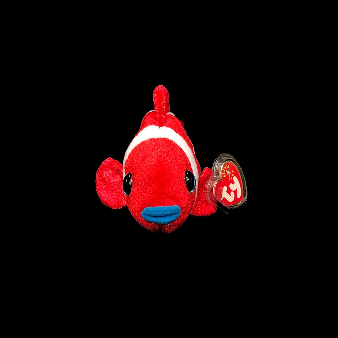 Vintage TY "jester" the Clownfish (2000) Beanie Baby - Etsy