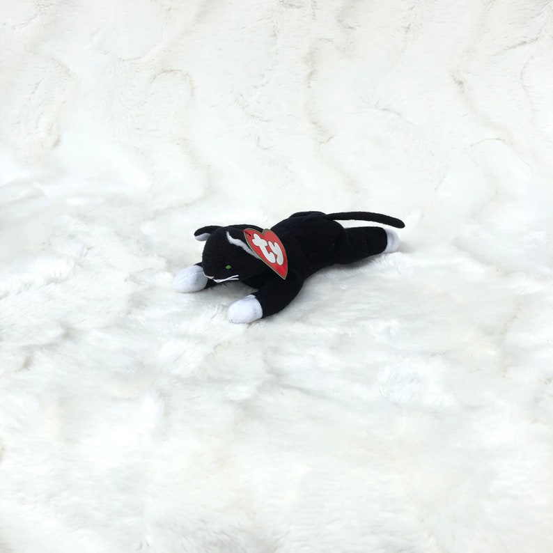 Vintage TY "zip" the Black Cat (1994) Beanie Baby - Etsy