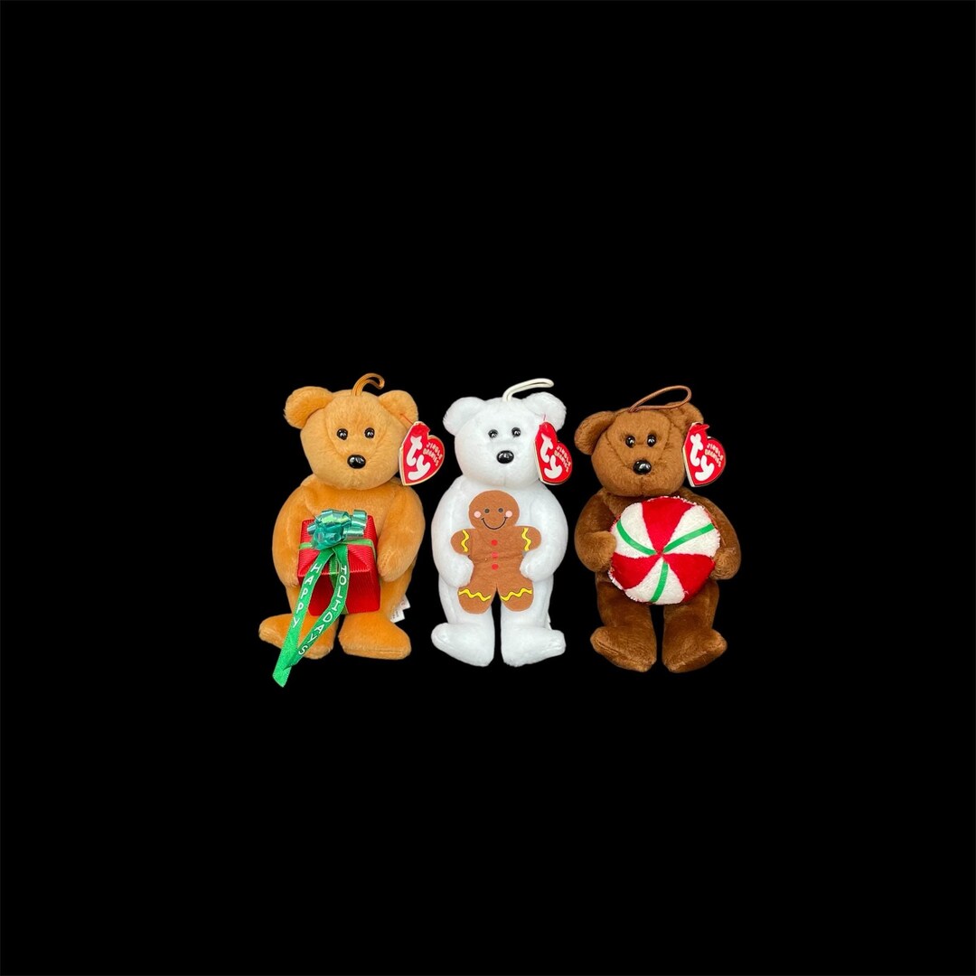 TY "gifts", "goody" & "yummy" the Bear // Jingle Beanie - Holiday ...