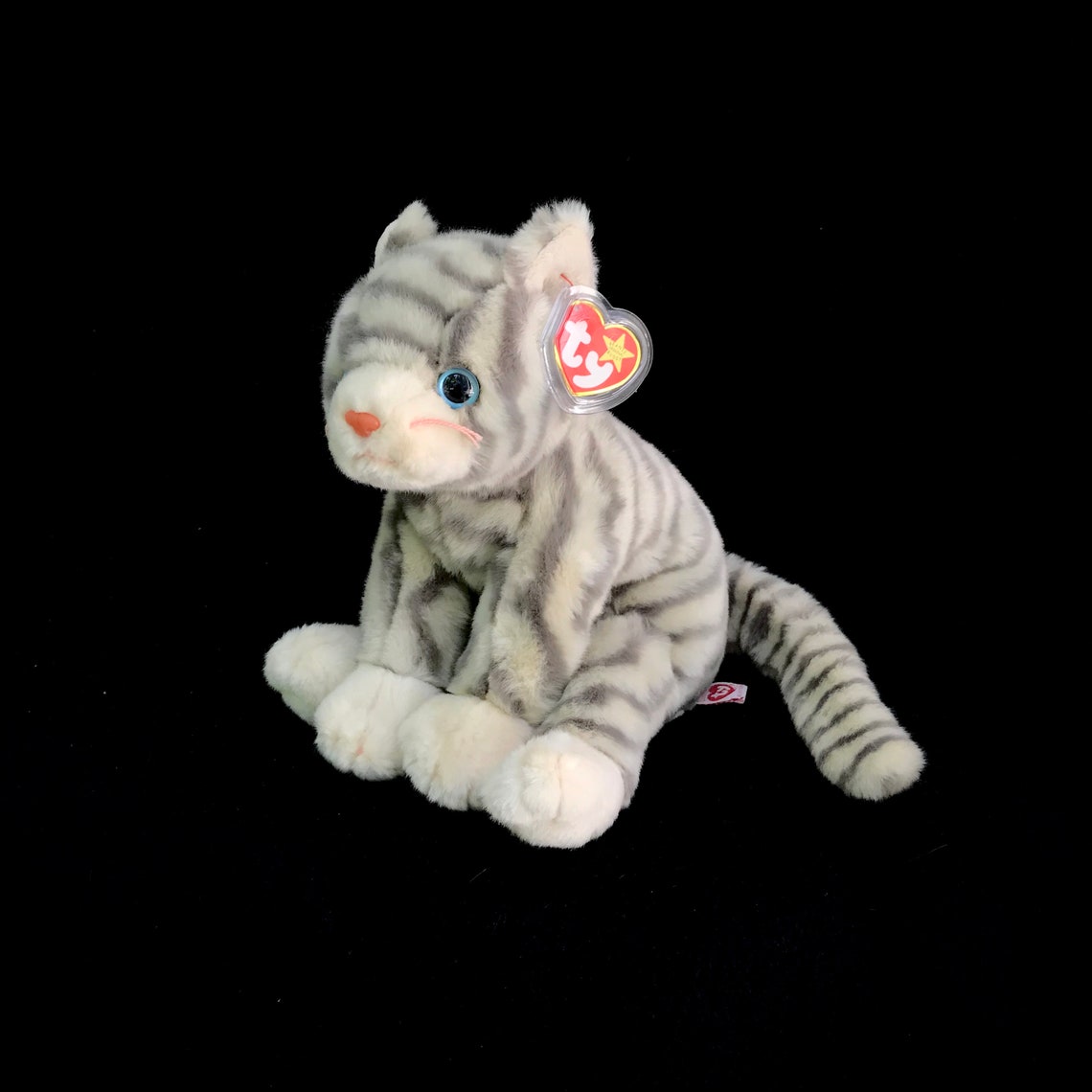 TY: Silver the Tabby Cat 1999 Beanie Buddy | Etsy
