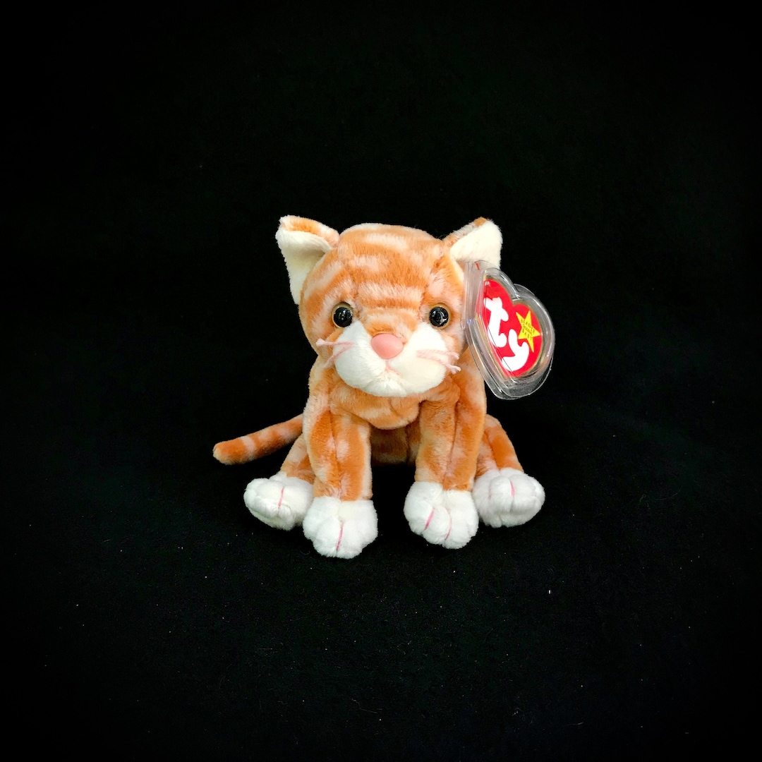 Vintage TY amber the Tabby Cat 1999 Beanie Baby - Etsy