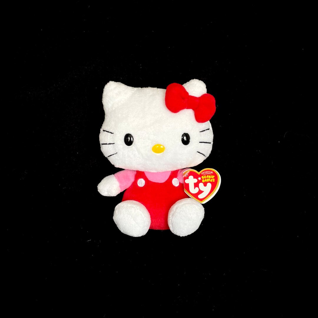 TY Hello Kitty // Red Overalls // Beanie Baby - Etsy