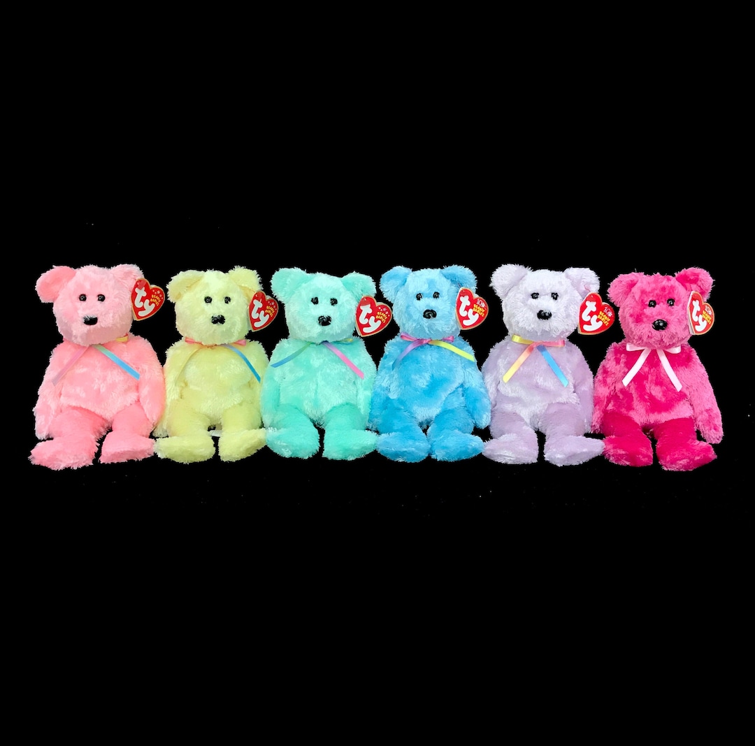 Vintage TY "sherbet" the Bear // Beanie Baby - Etsy
