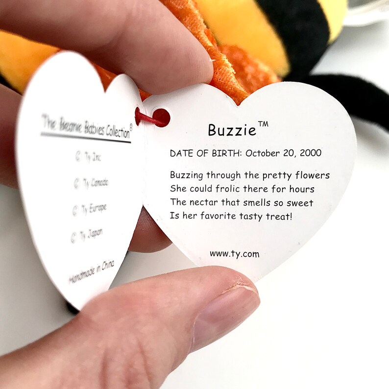Vintage TY "buzzie" the Bee (2000) Beanie Baby - 6.5 Inches - Etsy