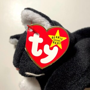 Vintage TY "zip" the Black Cat (1994) Beanie Baby - Etsy