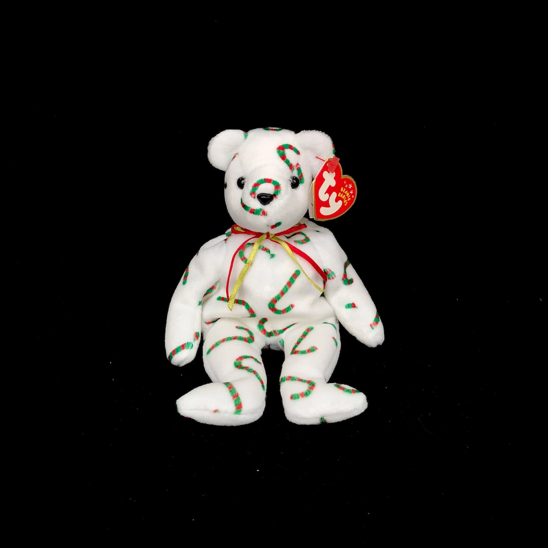 Vintage TY "cand-e" the Candy Cane Bear (2001) Beanie Baby - Ty Store ...