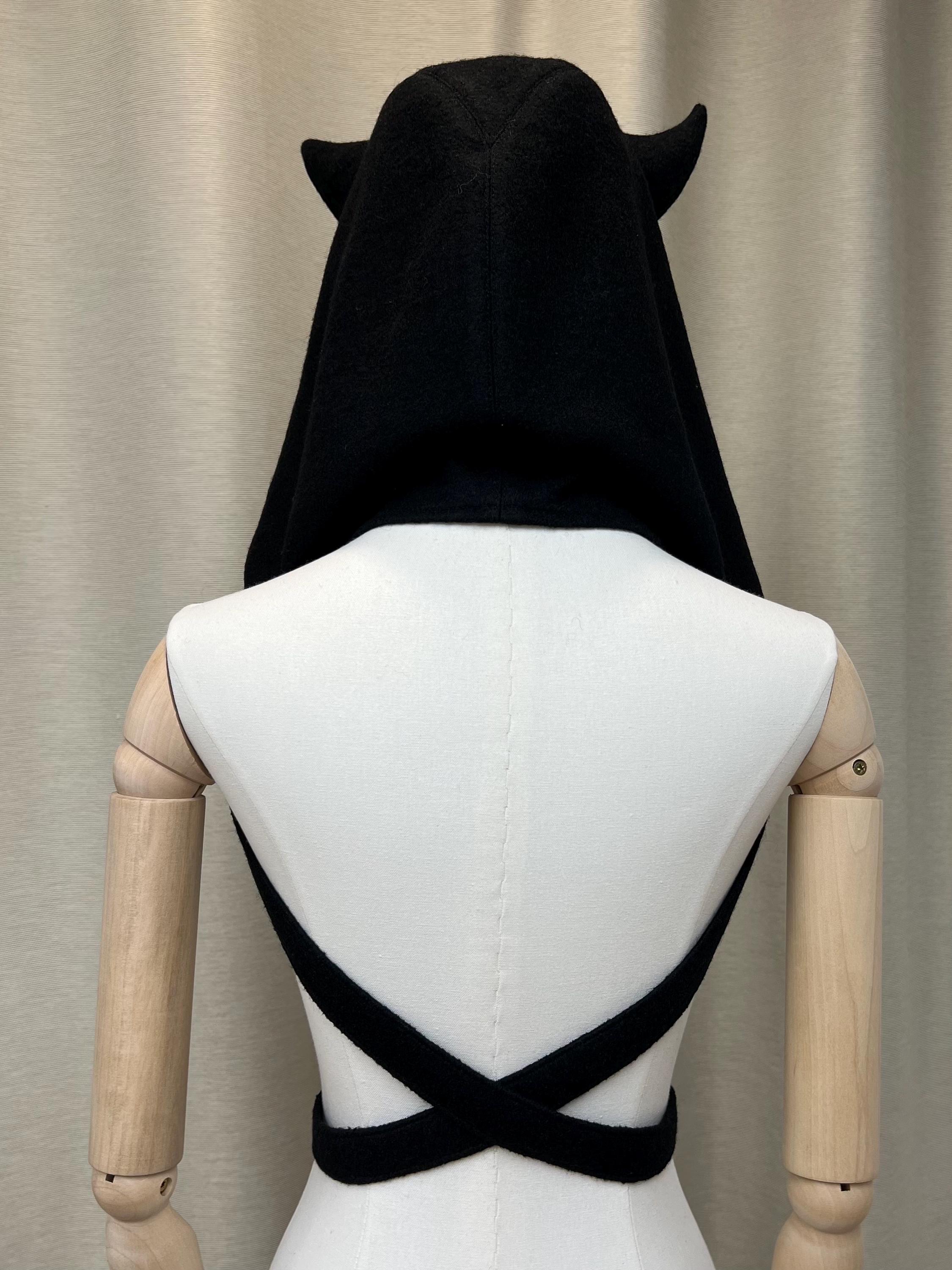 Devil Hood/ Urban Hood With Horns/ Alternative Textile Hood/ Old Nick ...