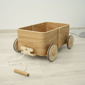 Kids Toy Box Toddler Walker Wagon. Personalized Toy Box. Kids Storage ...