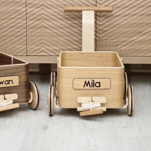 Kids Toy Box Toddler Walker Wagon. Personalized Toy Box. Kids Storage ...