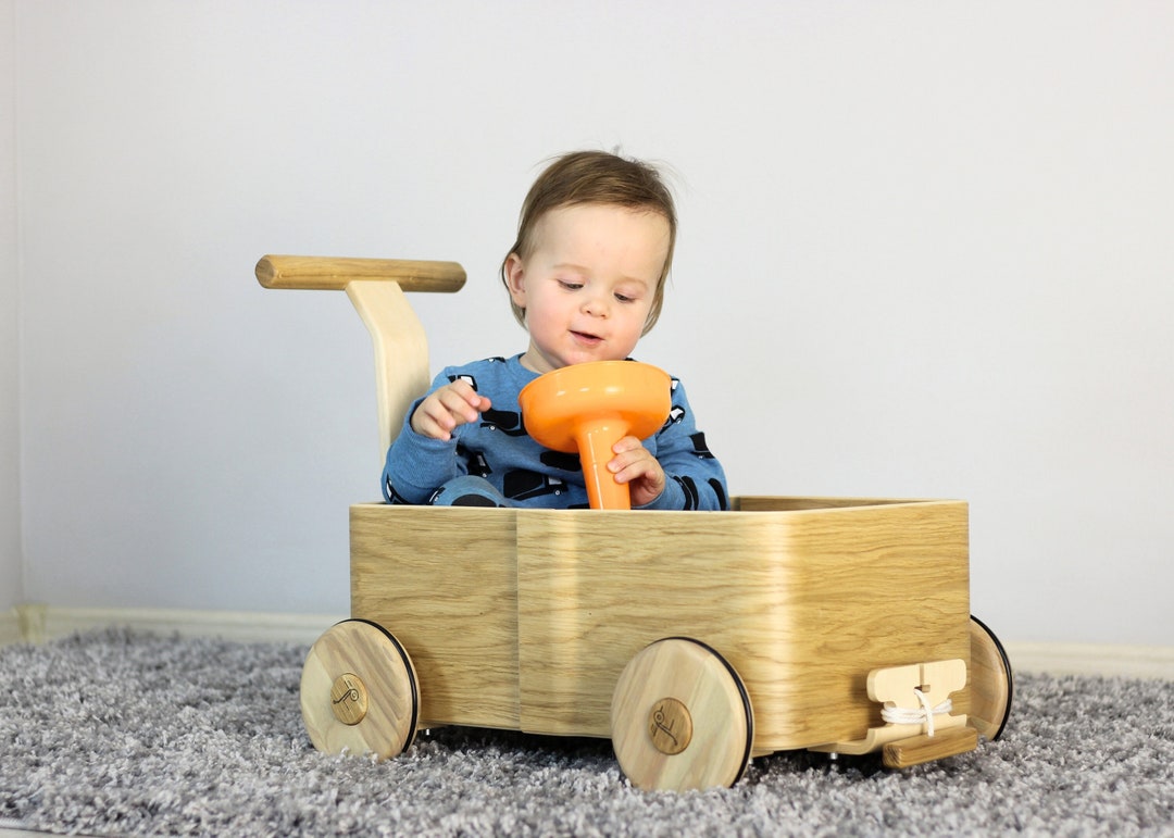 Kids Toy Box Toddler Walker Wagon. Personalized Toy Box. Kids Storage ...