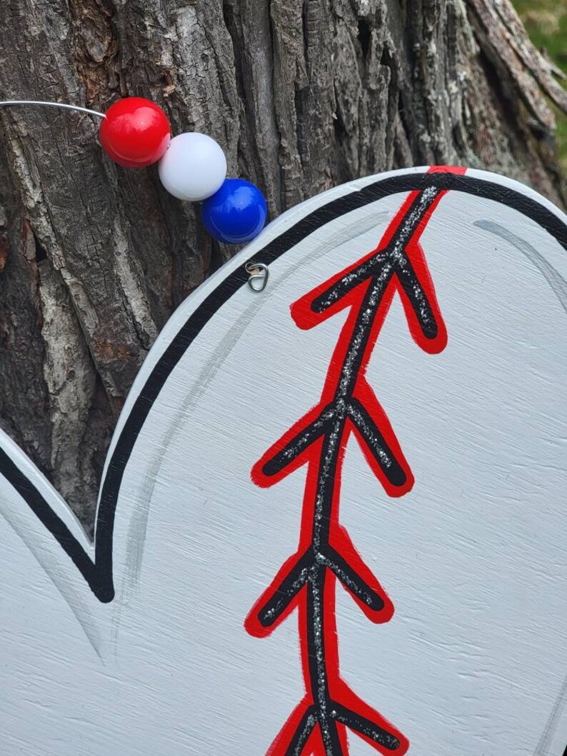 Baseball Door Hanger Sports Door Sign Peace Love Baseball - Etsy