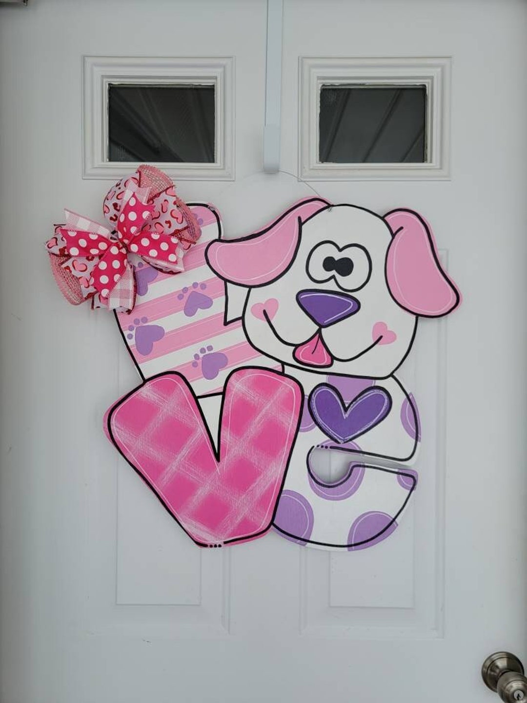 Love Door Hanger, Dog Door Sign, Dog Lover Gift, Home Décor Sign, Front ...