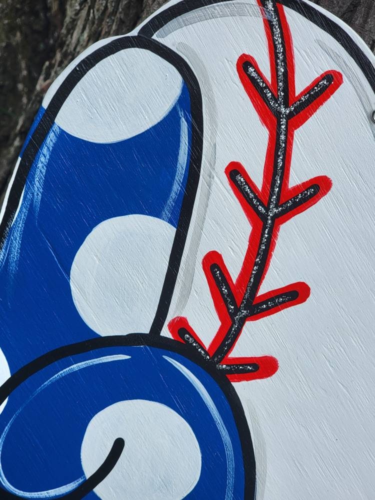 Baseball Door Hanger Sports Door Sign Peace Love Baseball - Etsy