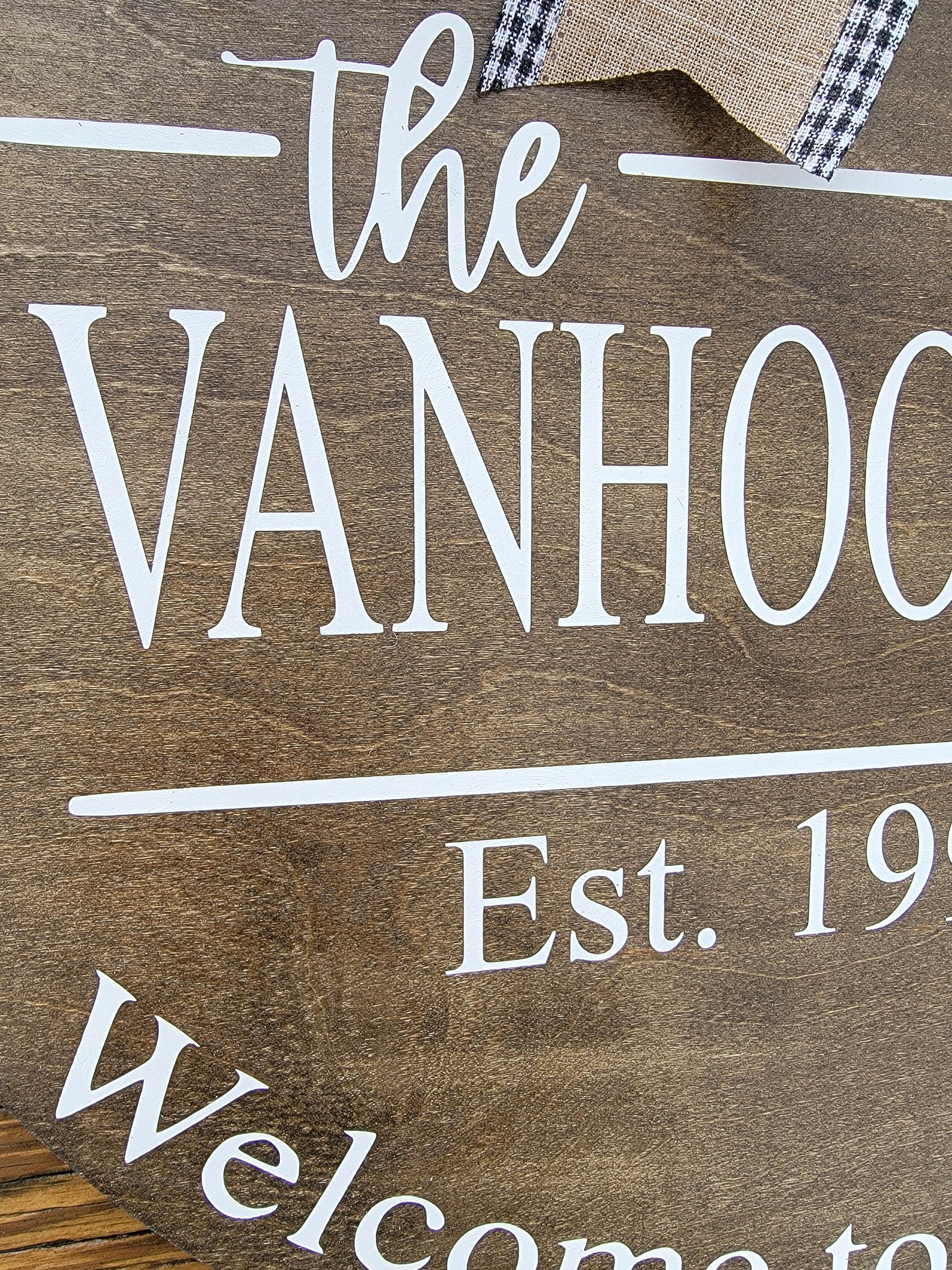 Personalized Welcome Door Hanger, Custom Door Sign, Front Door Decor ...