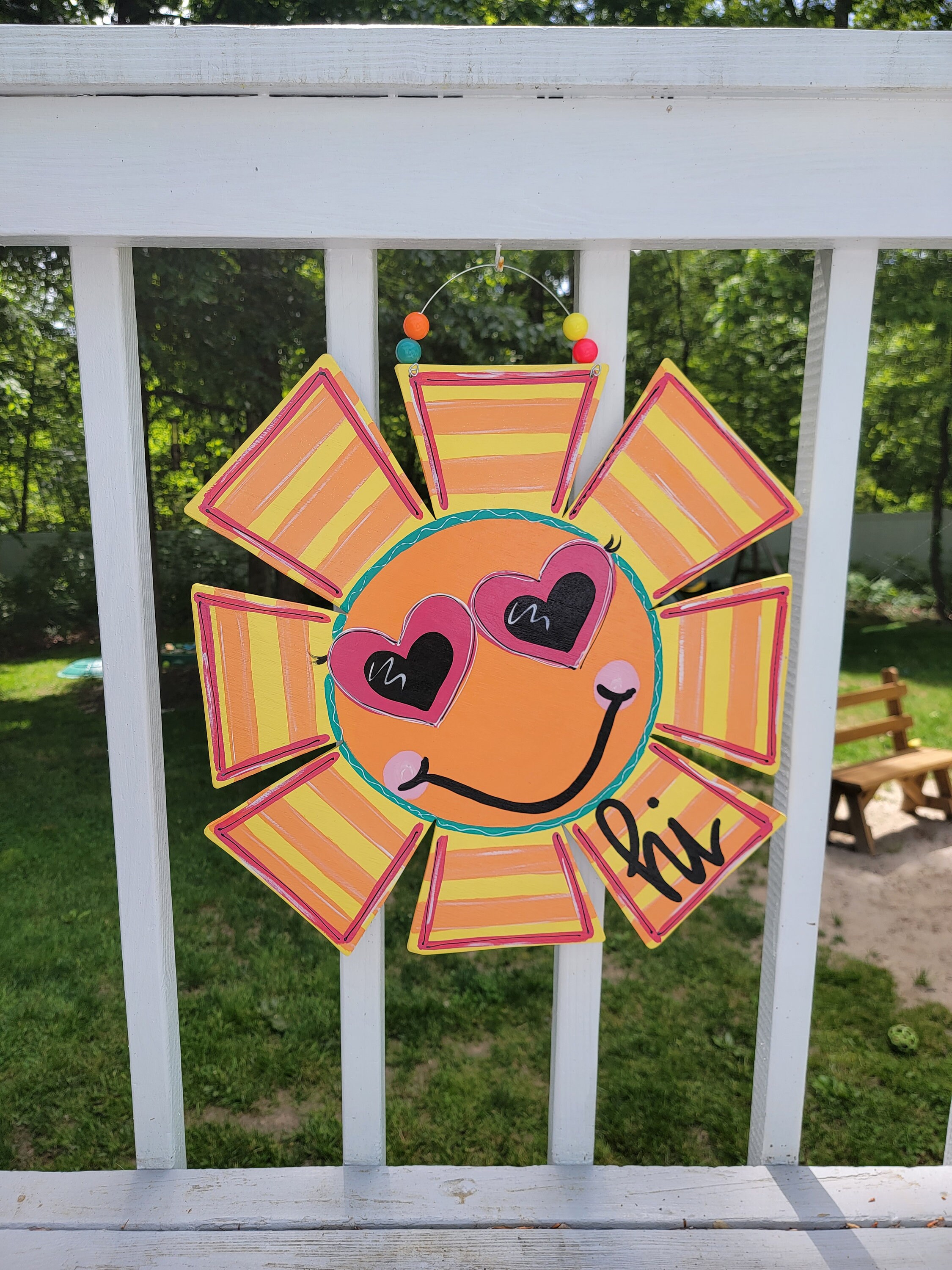 Sunshine Door Hanger, Hi Door Sign, Summer Door Hanger, Summer Porch ...