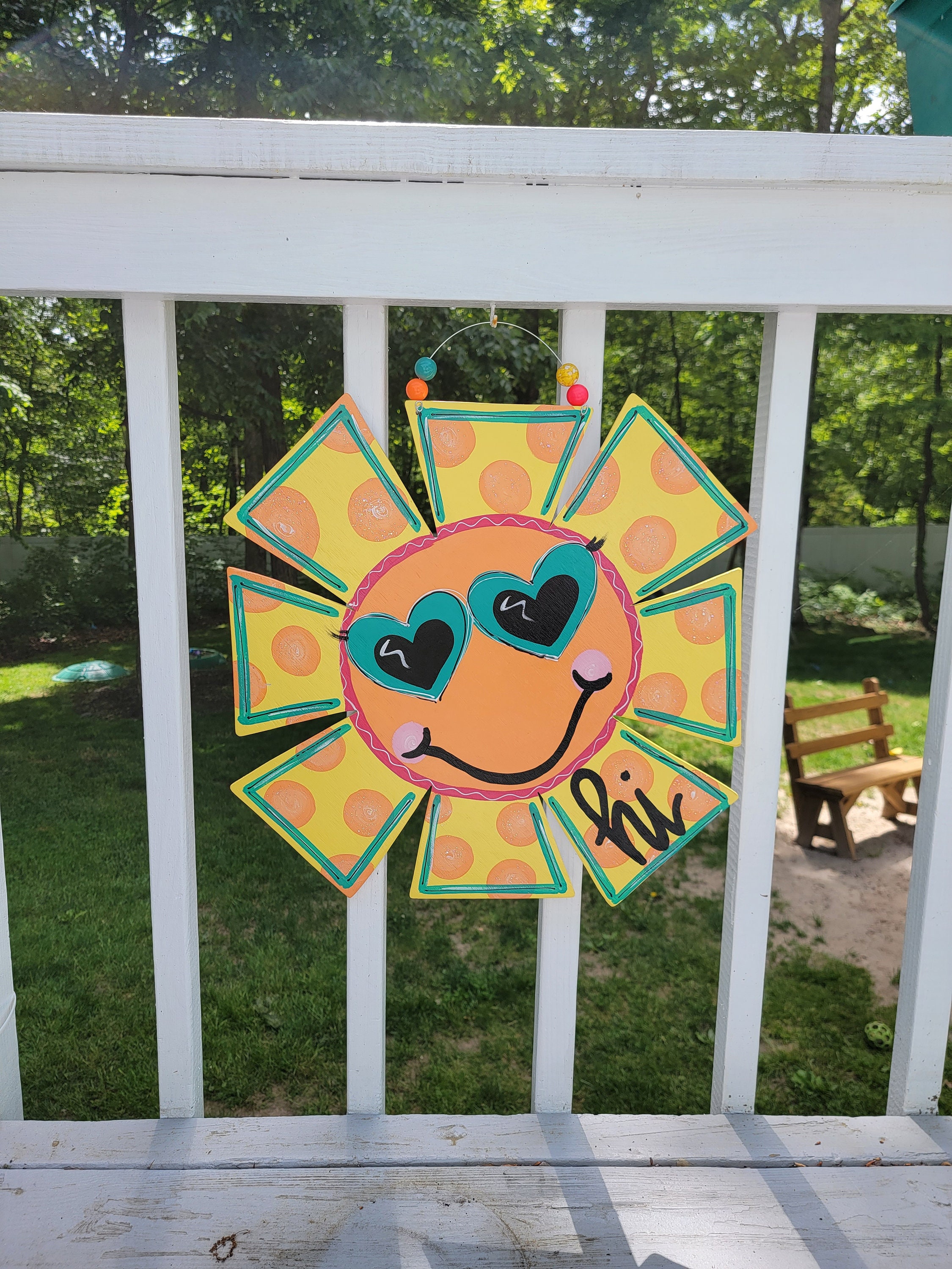 Sunshine Door Hanger, Hi Door Sign, Summer Door Hanger, Summer Porch ...