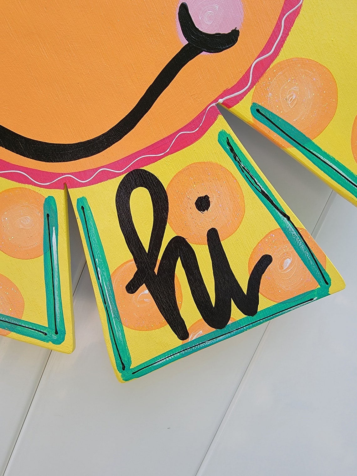 Sunshine Door Hanger, Hi Door Sign, Summer Door Hanger, Summer Porch ...