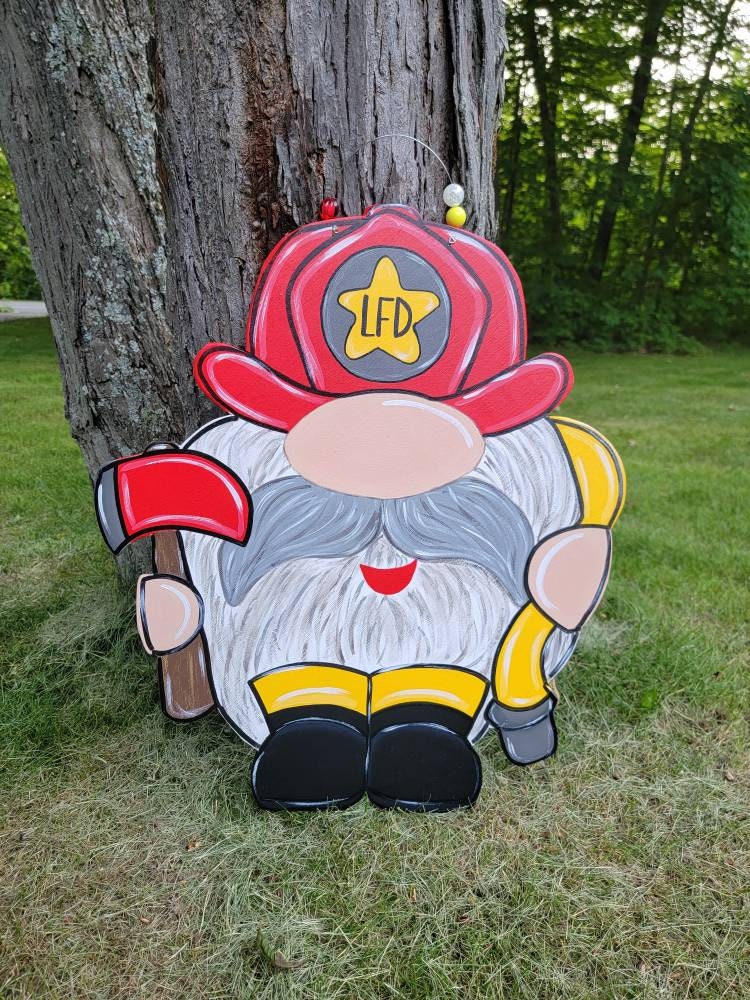 Fireman Door Hanger, Law Enforcement Sign, First Responder Door Hanger ...