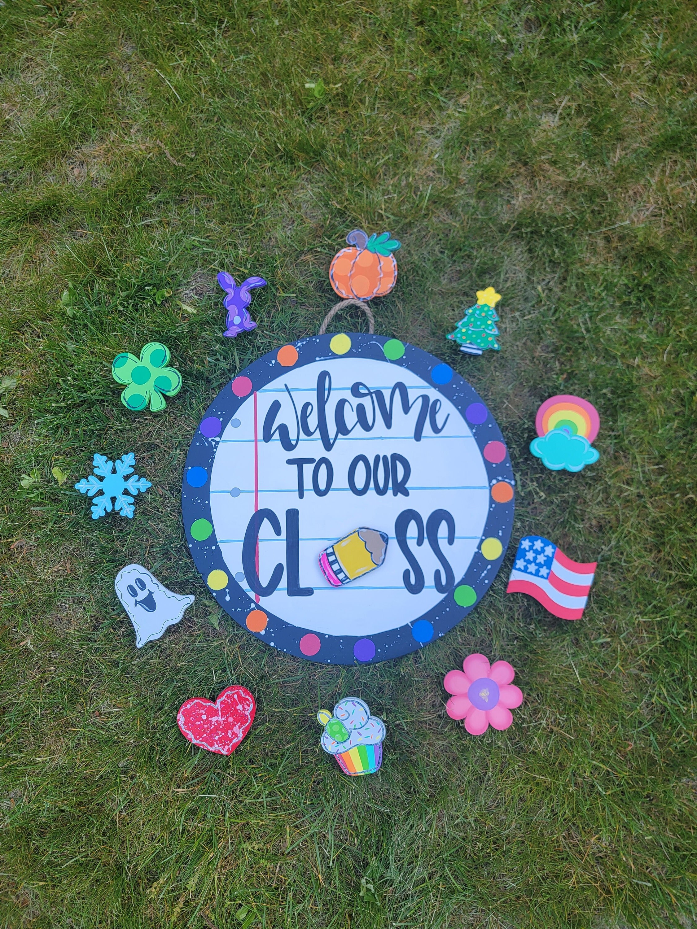 Welcome to Our Class Sign, Classroom Door Décor, End of Year Teacher ...