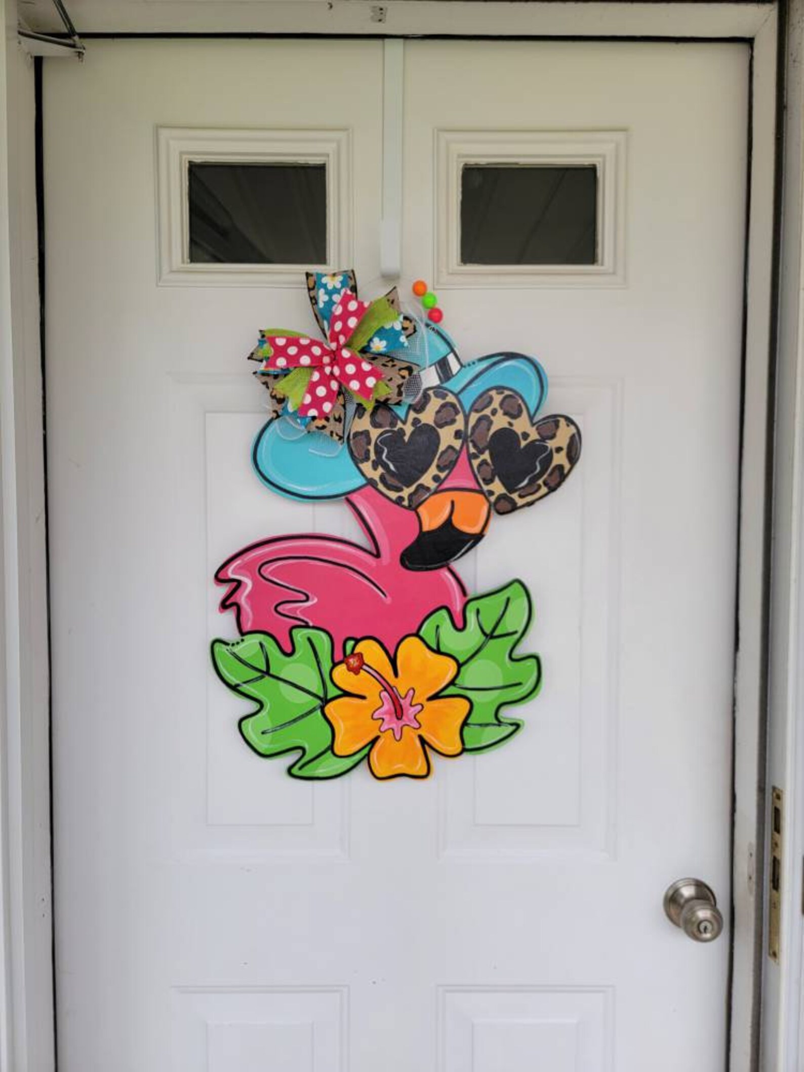 Flamingo Door Hanger Summer Door Hanger Flamingo Decor - Etsy
