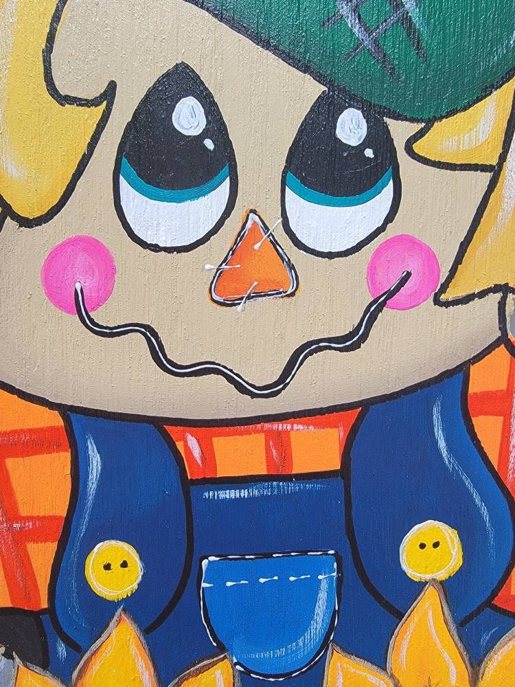 Scarecrow Door Hanger, Fall Blessings Sign, Autumn Door Sign, Sunflower ...