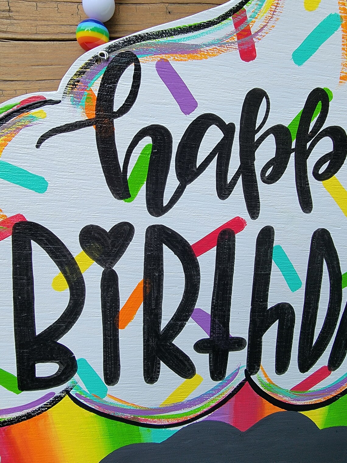 Happy Birthday Door Hanger, Chalkboard Birthday Sign, Cupcake Door ...