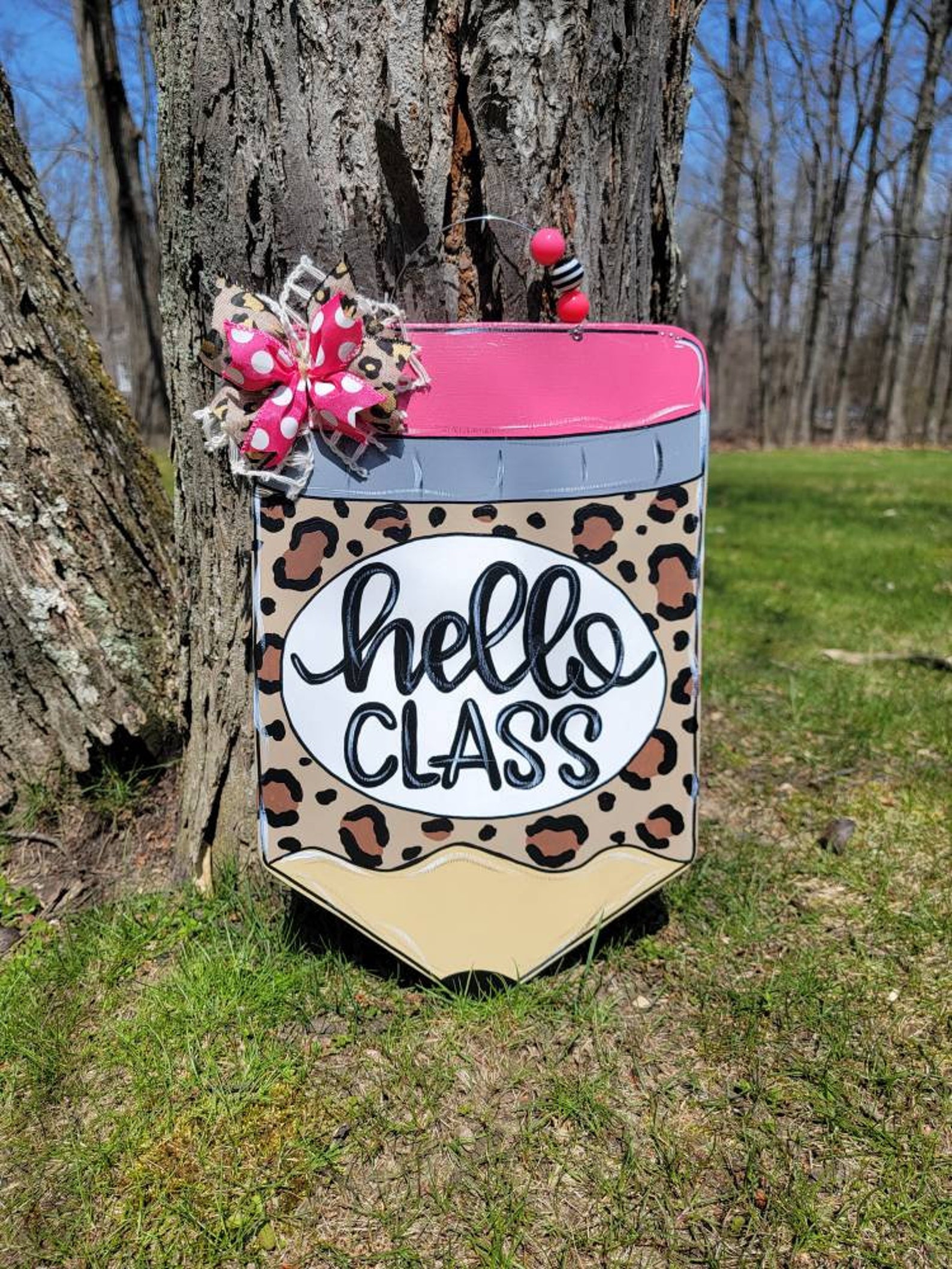 Teacher Pencil Door Sign Pencil Door Hanger Classroom Door - Etsy