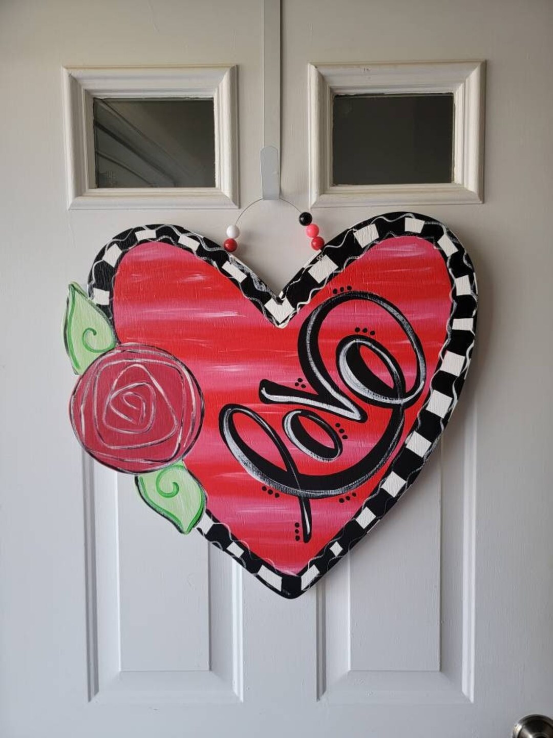 Valentine's Day Door Hanger, Winter Door Decor, Valentines Decor, Love ...