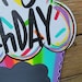 Happy Birthday Door Hanger, Chalkboard Birthday Sign, Cupcake Door ...
