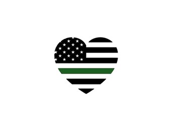 Thin Green Line Sticker - Etsy
