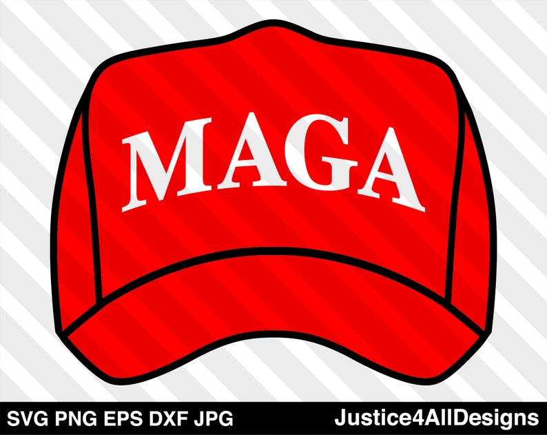 Trump MAGA Red Hat Téléchargement numérique SVG Png Dxf Eps Jpg Cricut ...