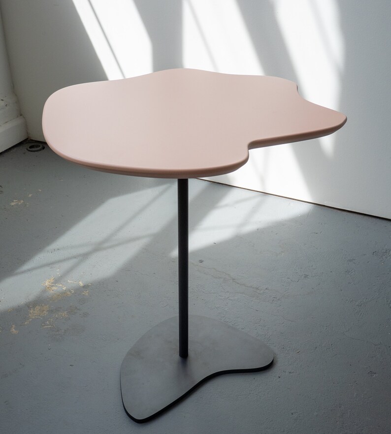 Coco Pink Lacquered Side Table, Unique Curvy Wavy Bedside Table - Etsy