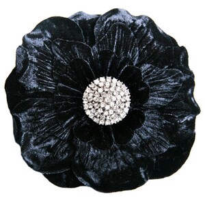 Karin's Garden Red 4.25" Katherine Flower Pin and Clip. Velvet and ...